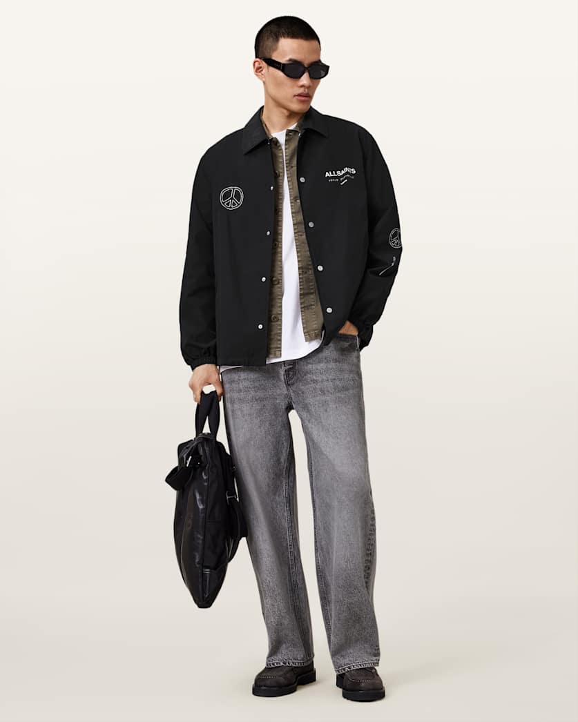 Orbital Lightweight Coach Jacket Black | ALLSAINTS US